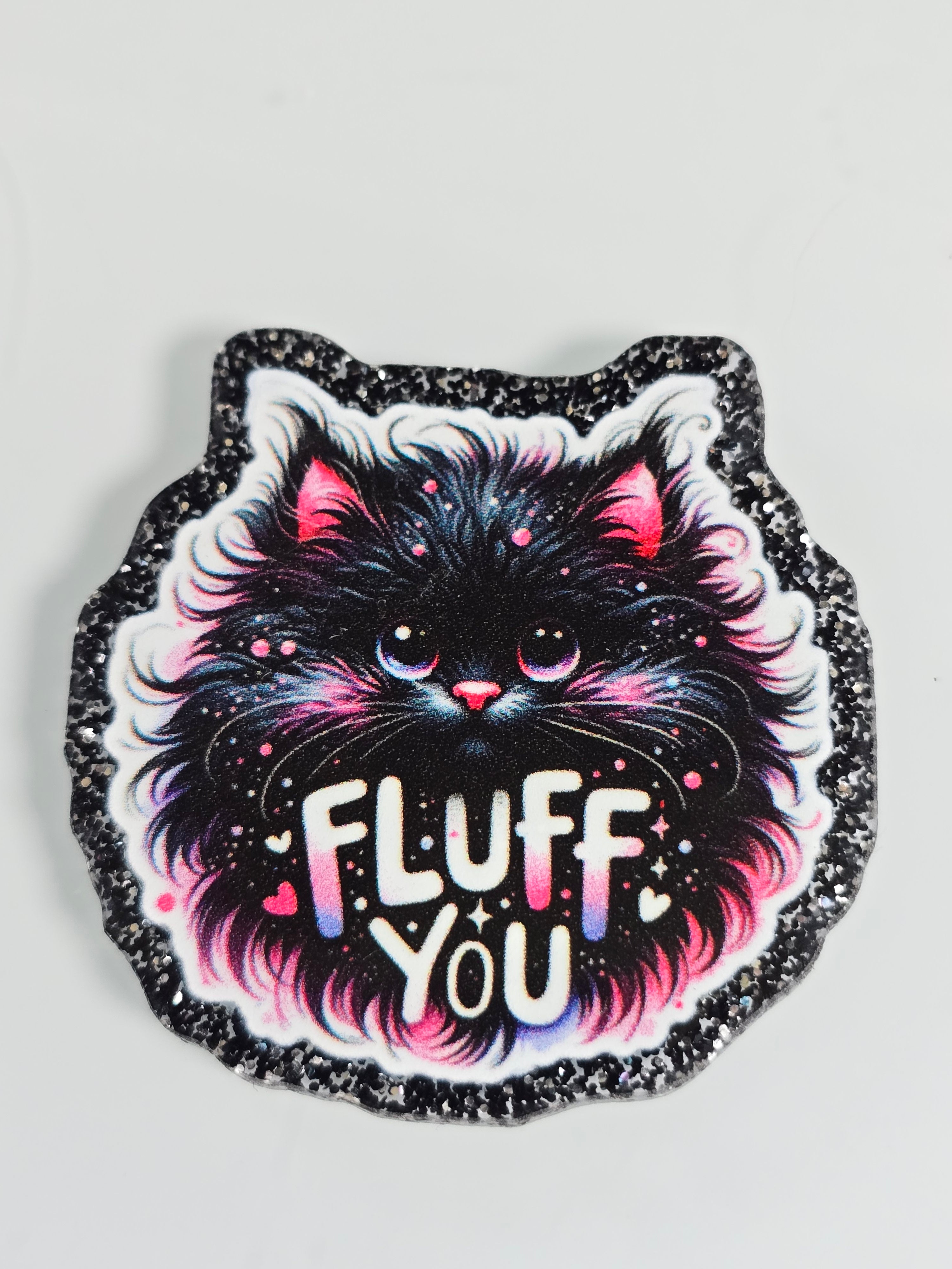 Acrylic Glitter Flatbacks-Fluff You – KB Korner Boutique