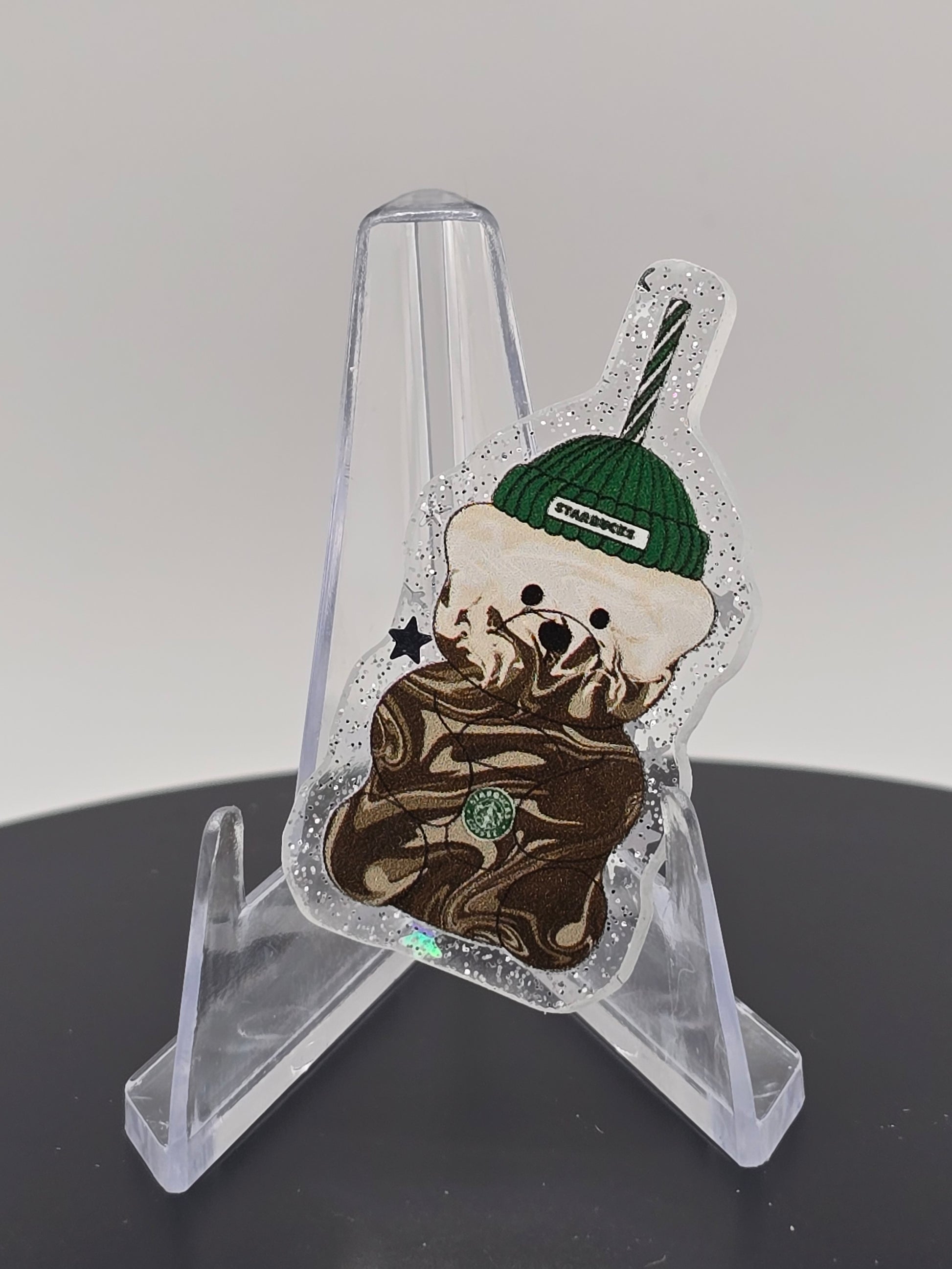 Acrylic Glitter Flatbacks- Starbies Coffee Brew – KB Korner Boutique